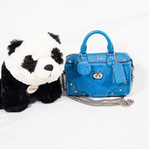 Coach | Bags | New Teal Blue Fluffy Coach Rhyder 8 Satchel | Poshmark